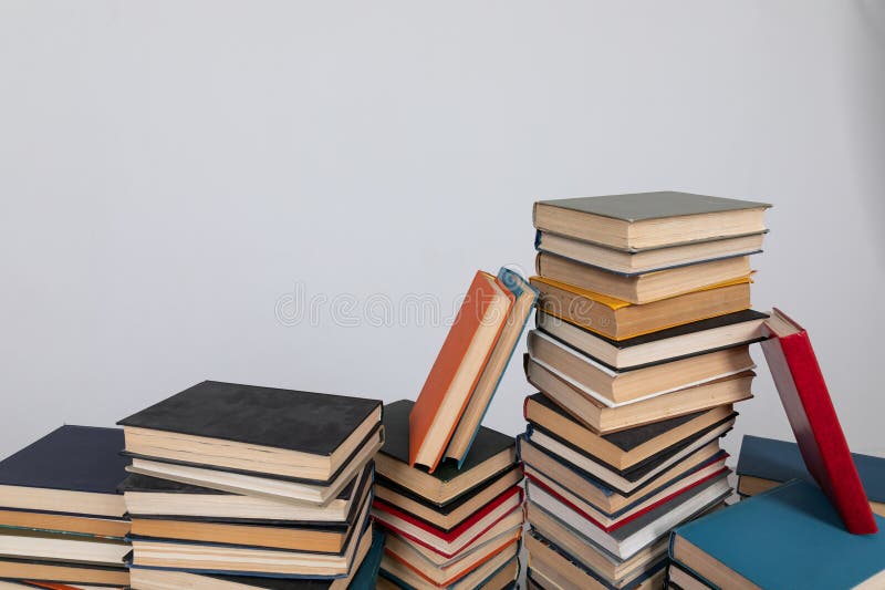 Stack of Books on a Black Background Science Learning Library Education ...
