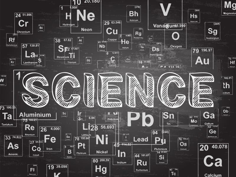 Science Element Blackboard Background Stock Vector - Illustration of ...