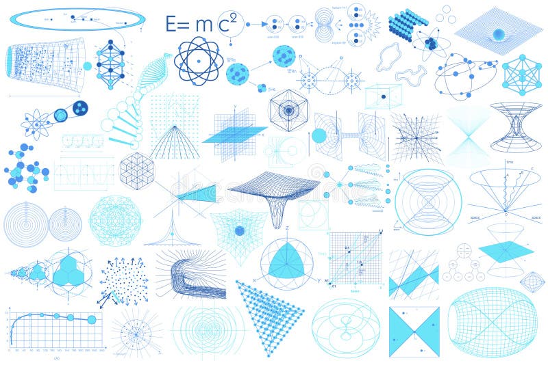 Science Elements, Symbols and Schemes Stock Vector - Illustration of ...