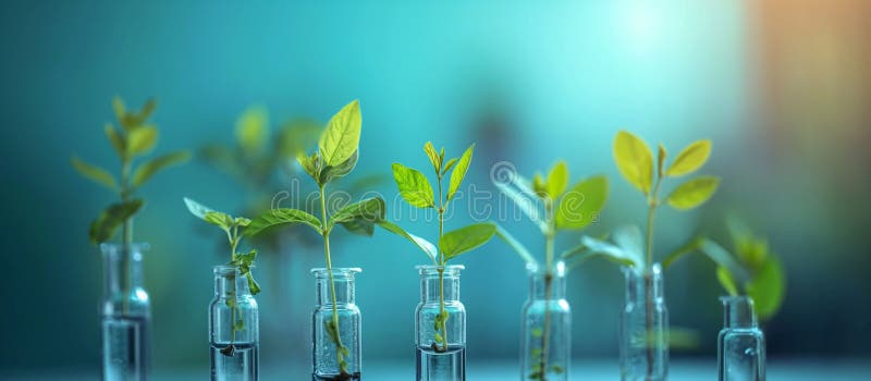 Science, Environment and Biotechnology Concept. Growing and Studying ...