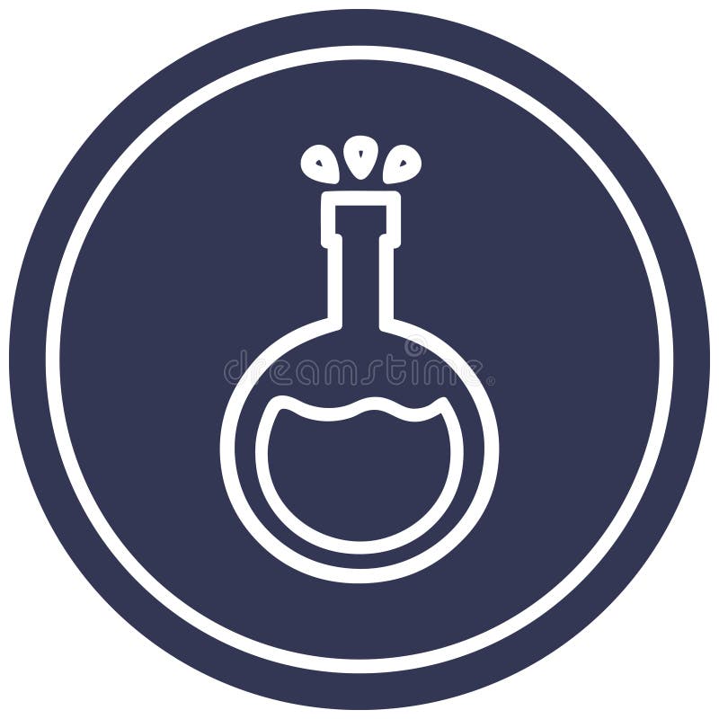 Science Experiment Circular Icon Symbol Stock Vector - Illustration of ...