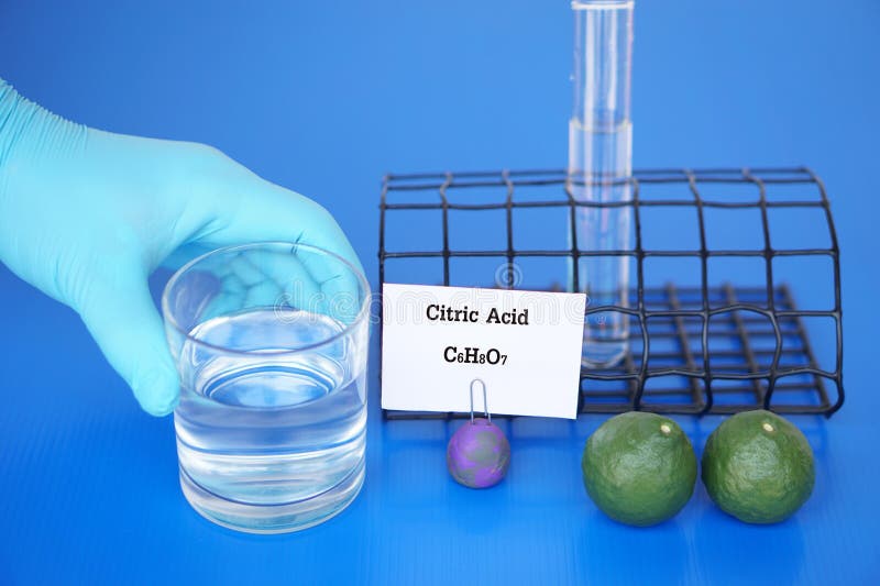 Science Experiment about Citric Acid with Molecular Formula.C6H8O7 ...