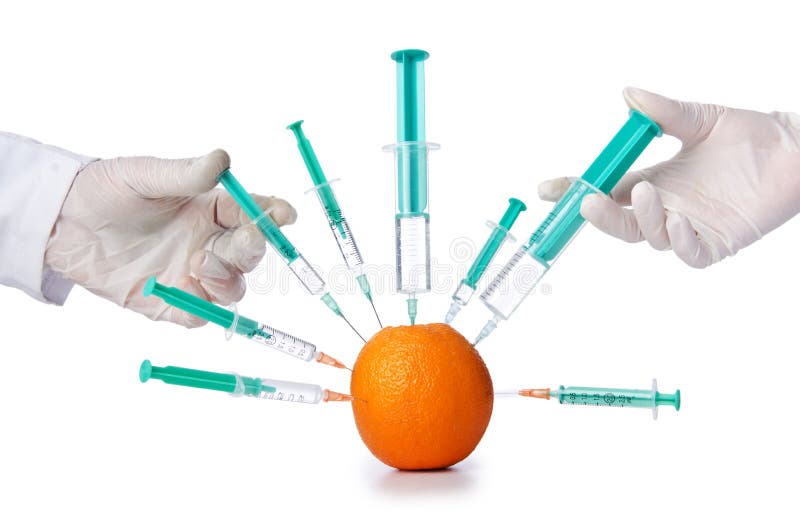 Science Experiment with Orange Stock Photo - Image of close, mutation ...