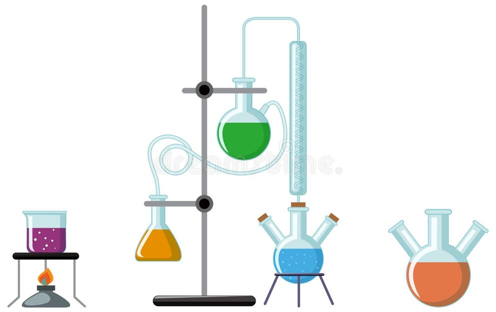 Science Experiment Tools Cartoon Stock Vector - Illustration of beaker ...