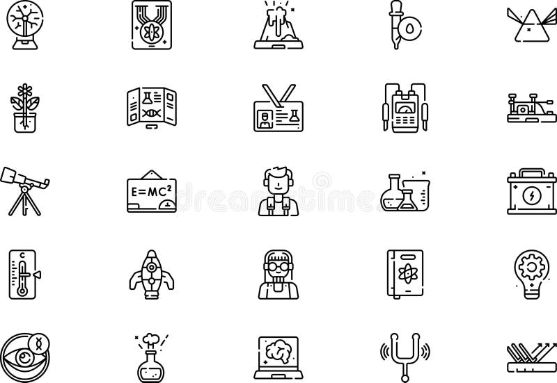 Science Fair Icons Collection is a Vector Illustration with Editable ...