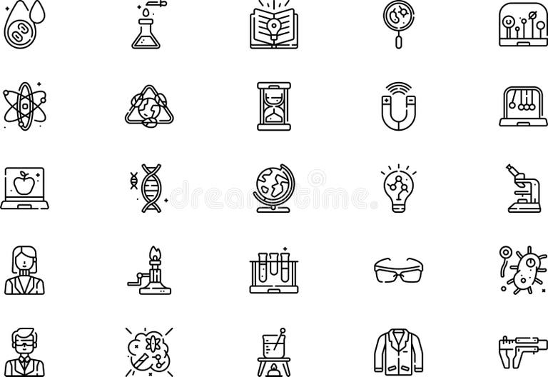 Science Fair Icons Collection is a Vector Illustration with Editable ...