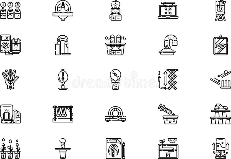 Science Fair Icons Collection is a Vector Illustration with Editable ...