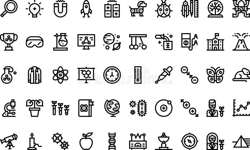 Science Fair Icons High-Quality Vector Icons Collection with Editable ...