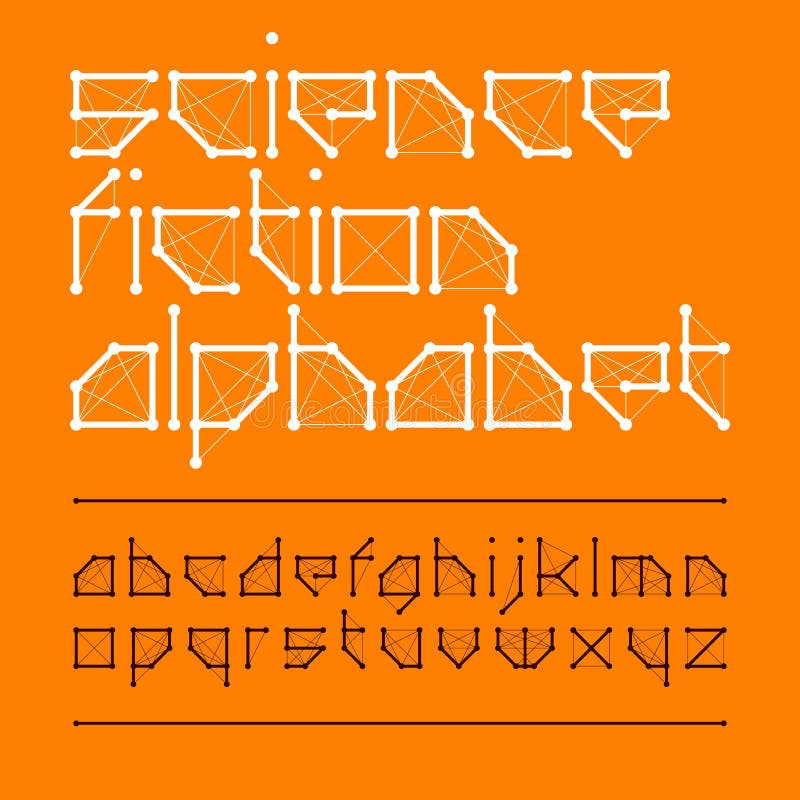 Science fiction alphabet stock vector. Illustration of bright - 42618081