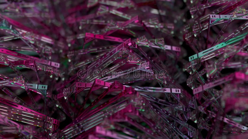 Science Fiction Concept. Many Flat Rectangular Objects Located One ...