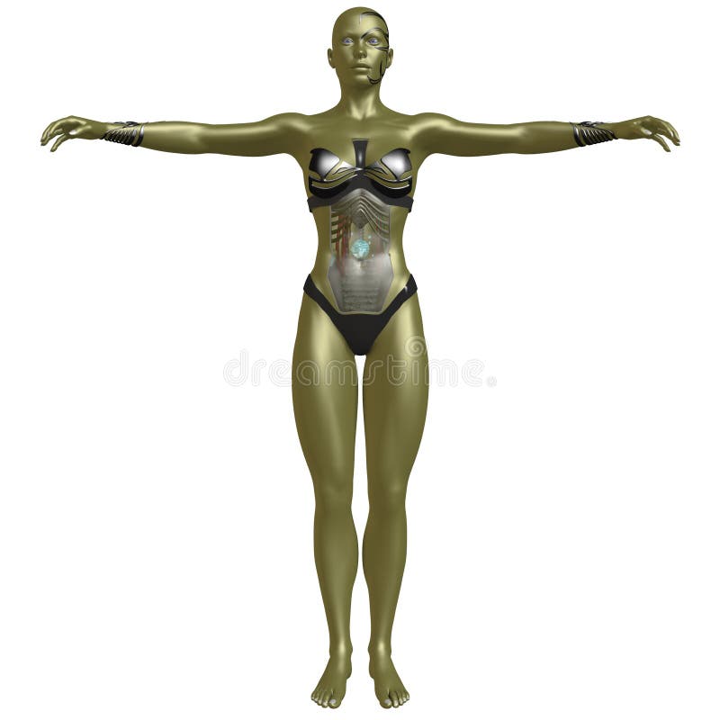 Science Fiction Cyborg Stock Illustration Illustration Of Alien