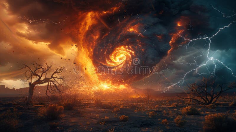 Science Fiction, the Image Depicts a Dramatic, Apocalyptic Scene with a ...
