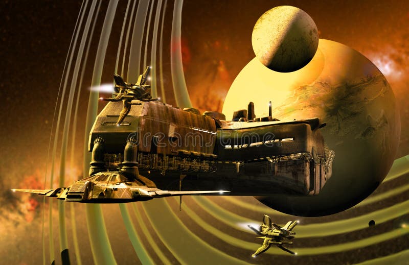 Science fiction frame stock illustration. Illustration of fantastic ...