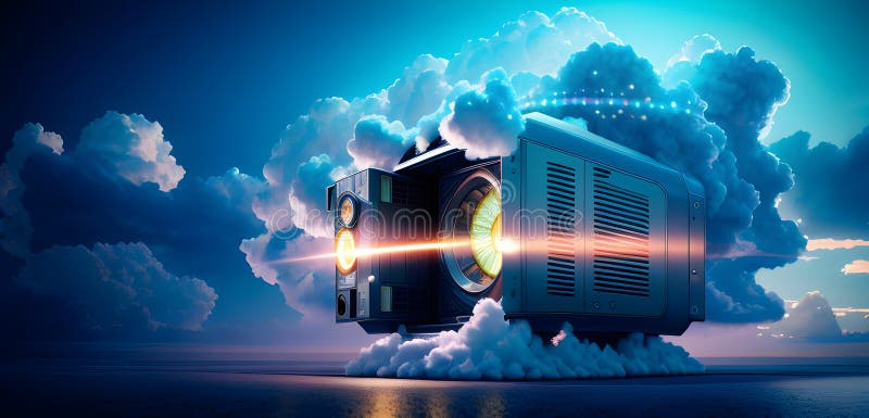 Science Fiction Future Hi-tech Cloud Computing Cyberpunk Neon ...