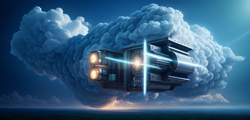Science Fiction Future Hi-tech Cloud Computing Cyberpunk Neon ...