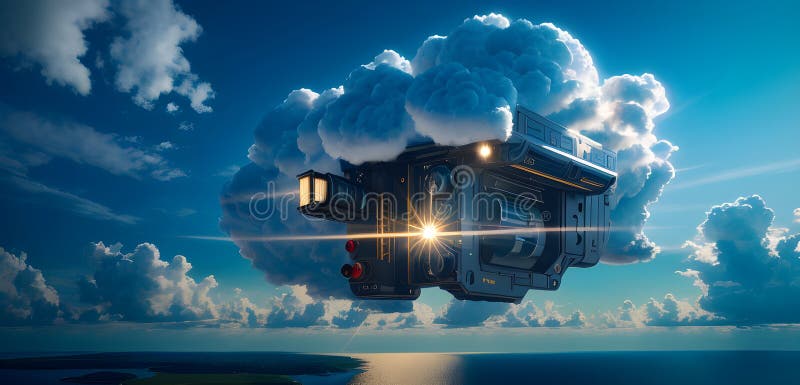 Science Fiction Future Hi-tech Cloud Computing Cyberpunk Neon ...