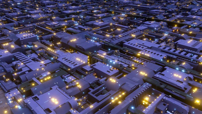 Science Fiction Future Technology Spaceship Machine 3D Illustration ...