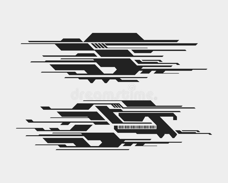 Line HUD Futuristic Interface Frame Boarder Vector Editable Stock ...