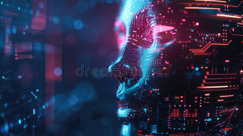 Science Fiction Image of High Tech Robot for Chat Bot Assistance ...