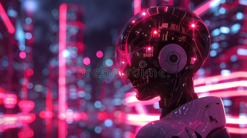 Science Fiction Image of High Tech Robot for Chat Bot Assistance ...