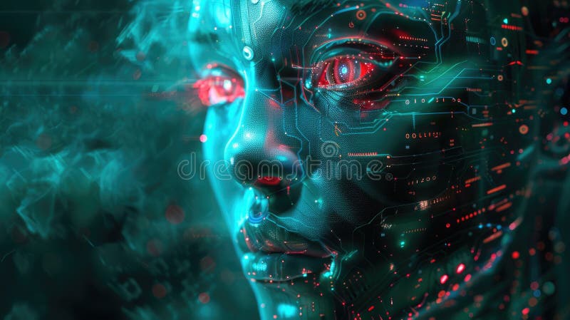 Science Fiction Image of High Tech Robot for Chat Bot Assistance ...