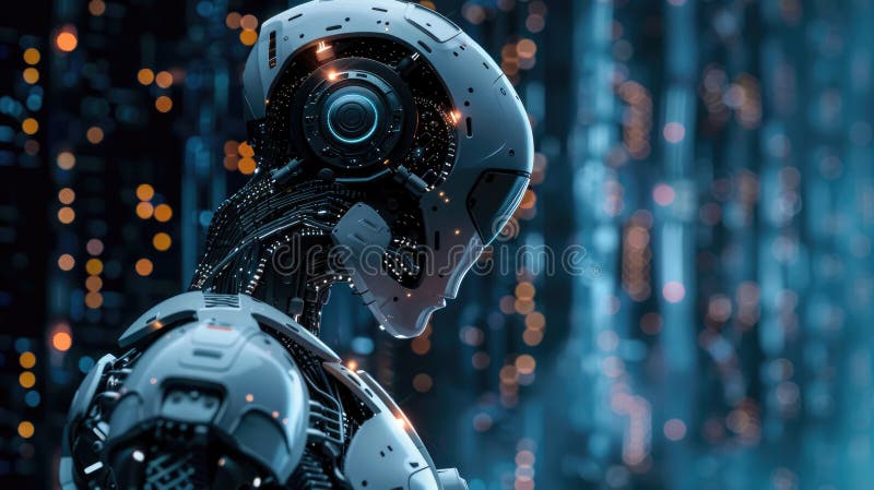 Science Fiction Image of High Tech Robot for Chat Bot Assistance ...