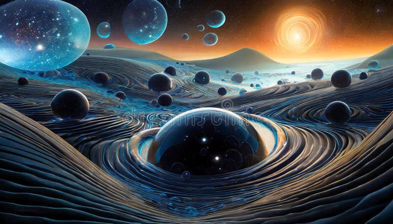 Science Fiction Image Illustrating the Multiverse Stock Photo - Image ...