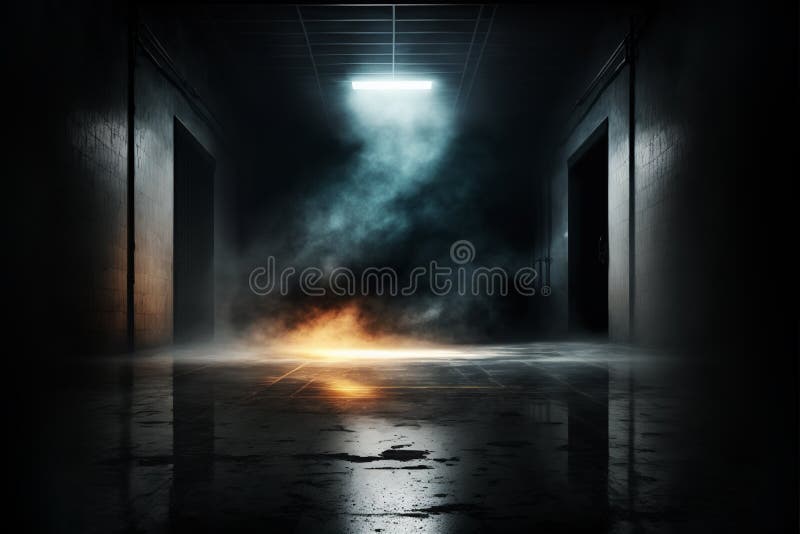 Science Fiction Interior Scene- Sci-fi Corridor Render Scene with Neon ...