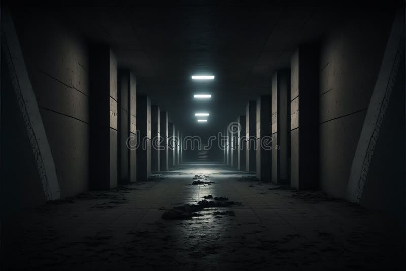 Science Fiction Interior Scene- Sci-fi Corridor Render Scene with Neon ...