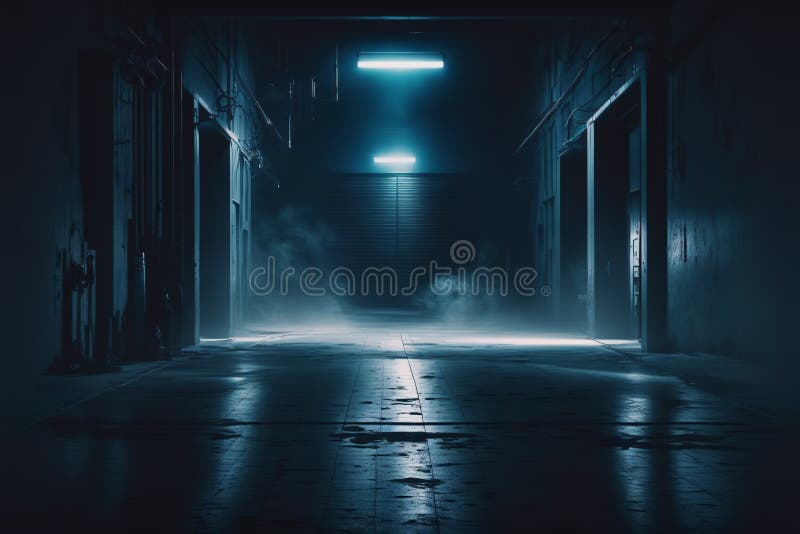 Science Fiction Interior Scene- Sci-fi Corridor Render Scene with Neon ...