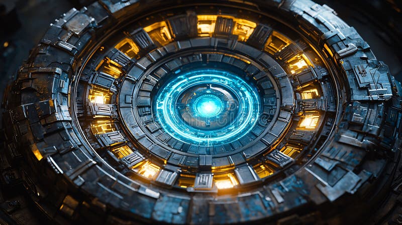 Science Fiction Mechanical Core Stock Photo - Image of metallic ...