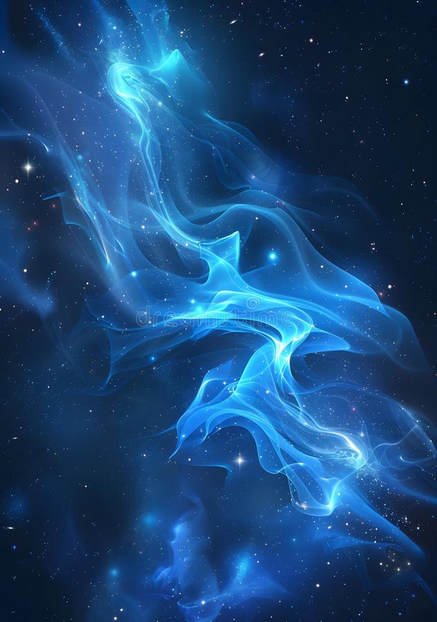 Science Fiction Nebula Generated Using AI. Stock Illustration ...