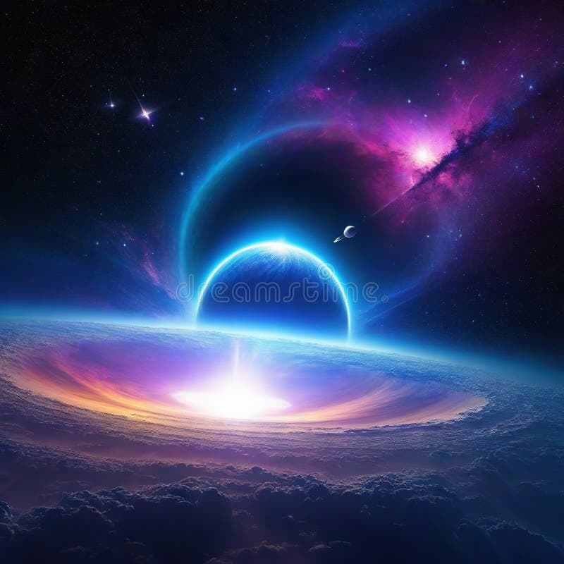 Science Fiction Nebula Image Stock Illustration - Illustration of ...