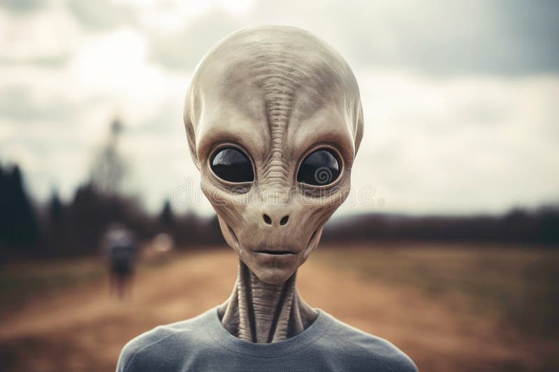 Science Fiction Nightmare: Alien Invader on Earth Stock Illustration ...