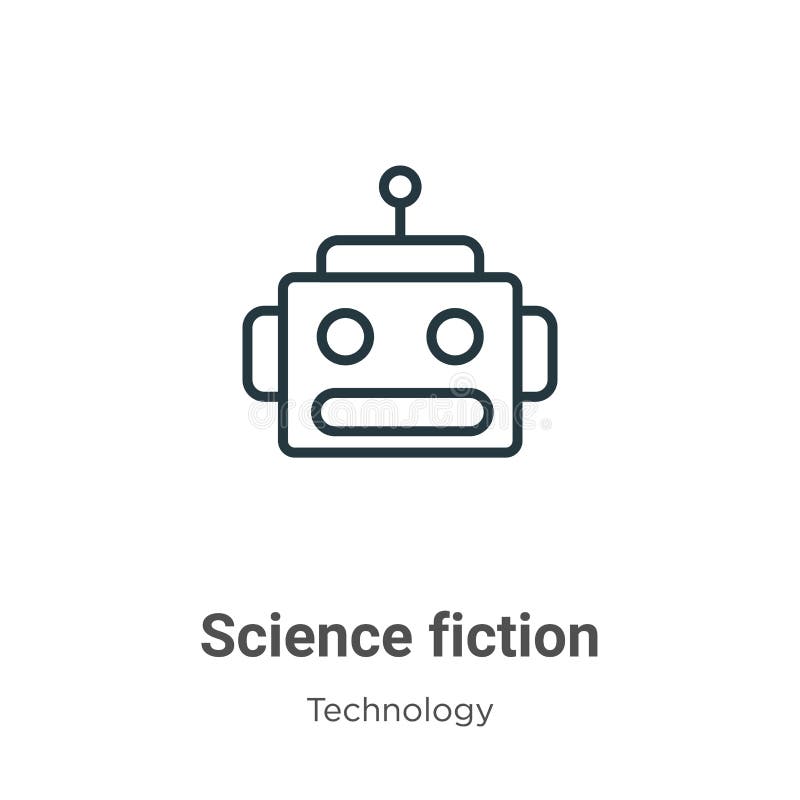 Science Fiction Outline Vector Icon. Thin Line Black Science Fiction ...