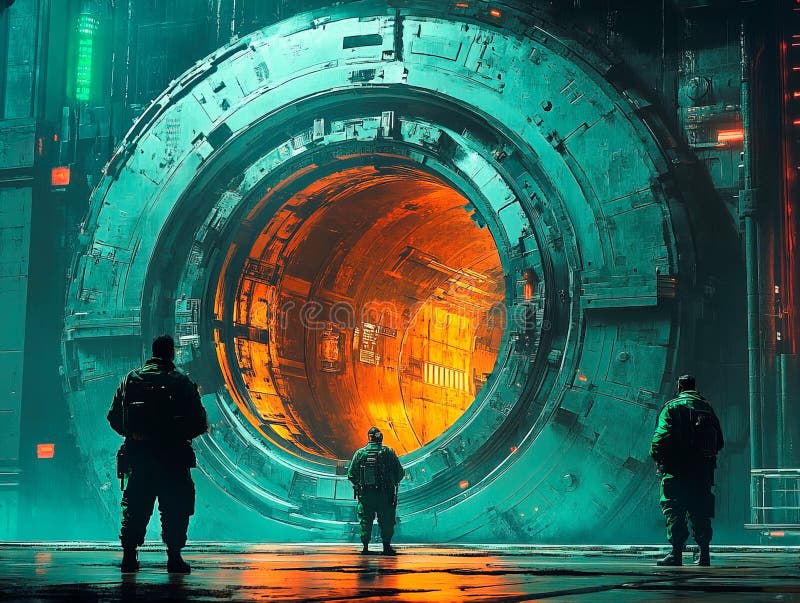 A Science Fiction Scene Features a Glowing, Circular Object with ...