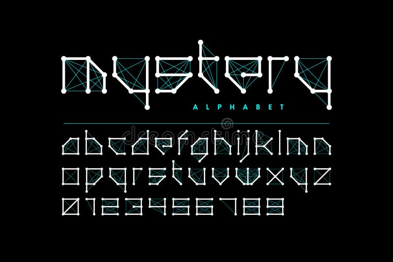 Science Fiction Style Font Design Stock Vector - Illustration of ...