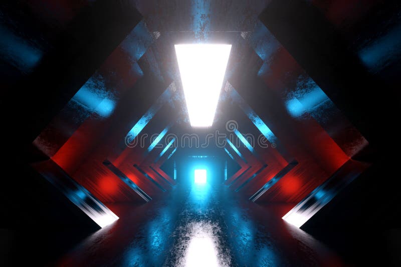 A Science Fiction Tunnel Animation Stock Illustration - Illustration of ...