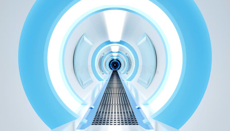 A Science Fiction Tunnel Animation Stock Illustration - Illustration of ...