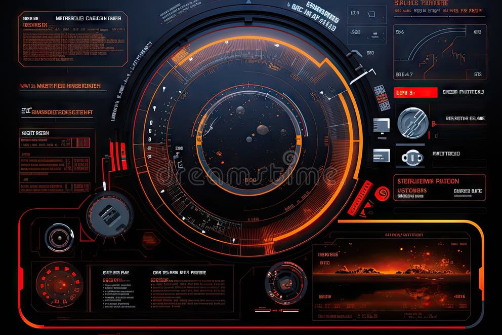 Science Fiction Work Interface with Some Graphical Text. Work Interface ...