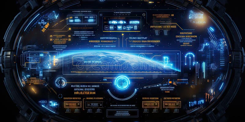 Science Fiction Work Interface with Some Graphical Text. Work Interface ...