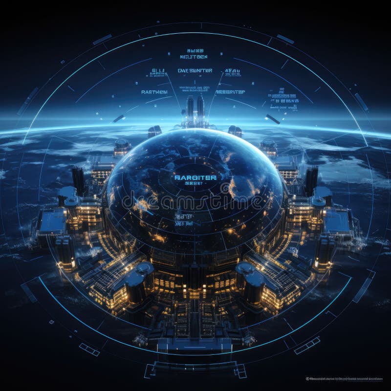 Science Fiction Work Interface with Some Graphical Text. Work Interface ...