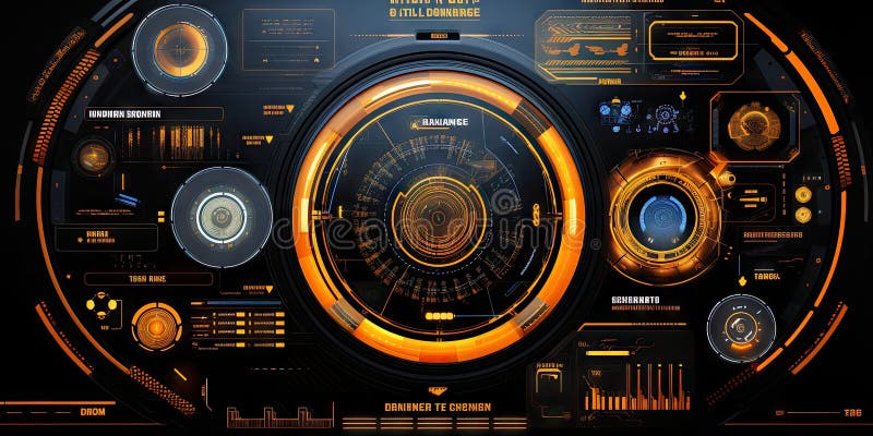 Science Fiction Work Interface with Some Graphical Text. Work Interface ...