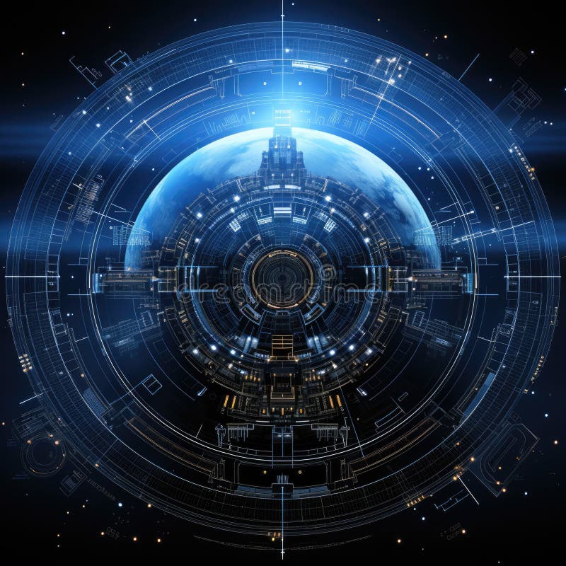 Science Fiction Work Interface with Some Graphical Text. Work Interface ...