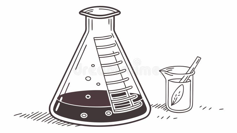 Science Flask with Ladder Illustration, Chemistry, Progress, and Lab Work Graphic, Vector Design ...