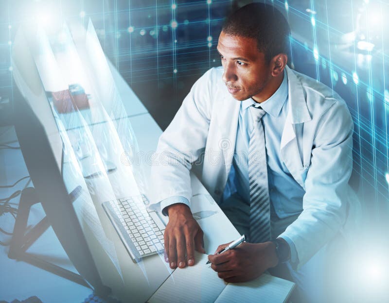 Science, Future Technology and Writing Notes for Research Overlay at ...