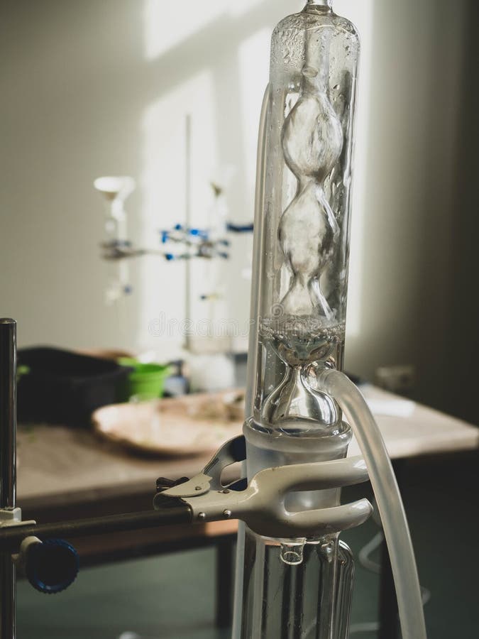 Science Glass Bottle, Distilling Plant for Chemical Analysis Stock ...