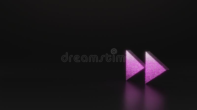 Science Glitter Symbol of Double Right Arrows Icon 3D Rendering Stock ...