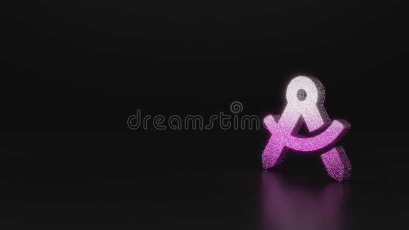 Science Glitter Symbol of Hand Holding Heart Icon 3D Rendering Stock ...