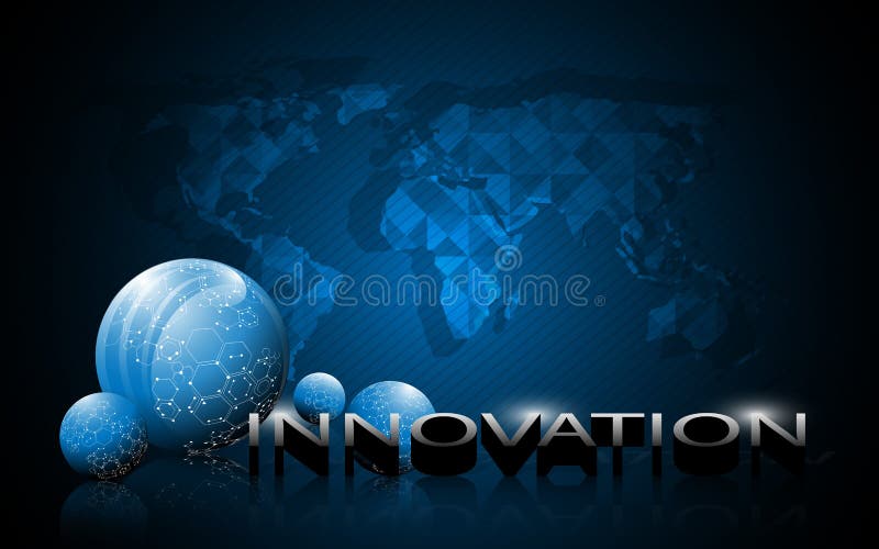 Science Globe and Innovation 3d Text Background Stock Vector ...